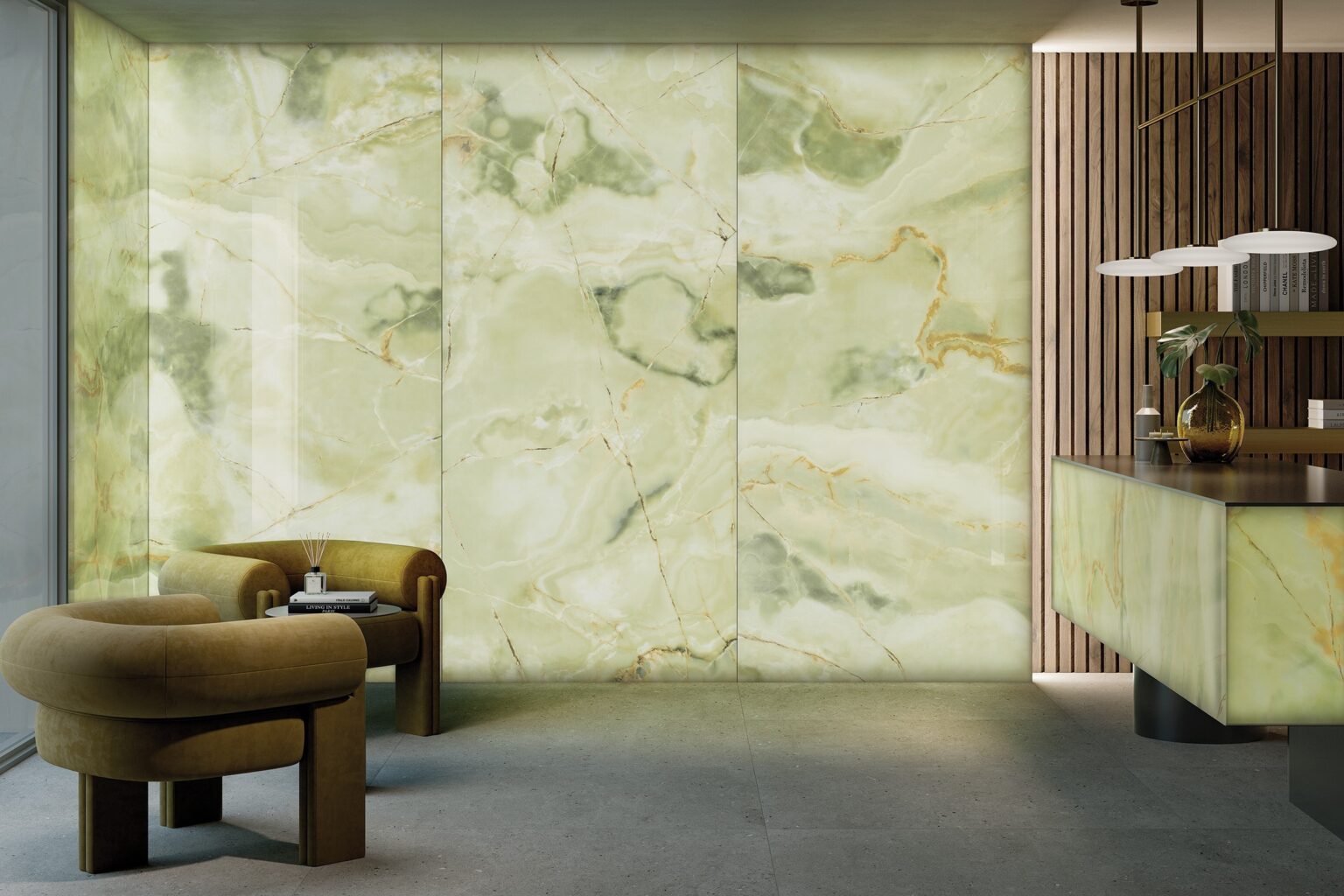 The future of Luxury Tiles: Backlit Porcelain Slabs