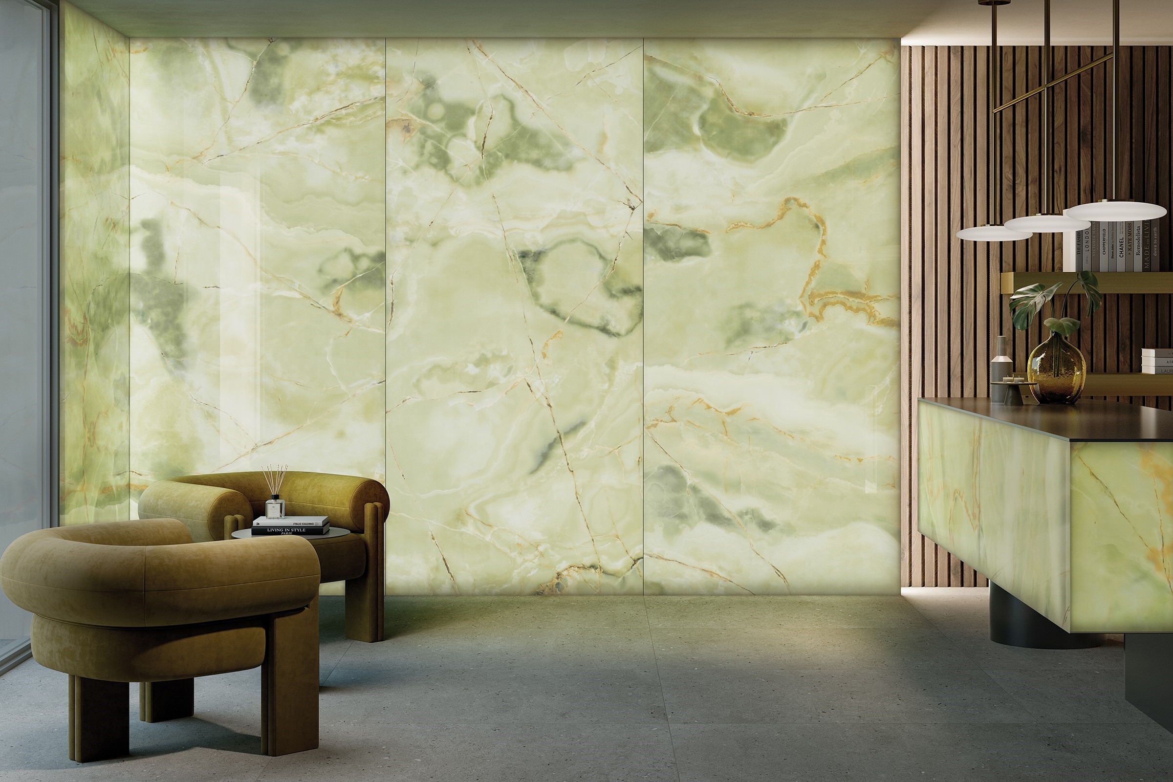XL Luce Backlit Porcelain Slabs | Marble & Onyx Look